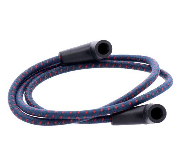 Universal 40" ignition cable/plug set cotton fabric, blue/red for Har ...
