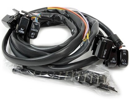Handlebar switches, switchhousing and wiring harness for custom motor
