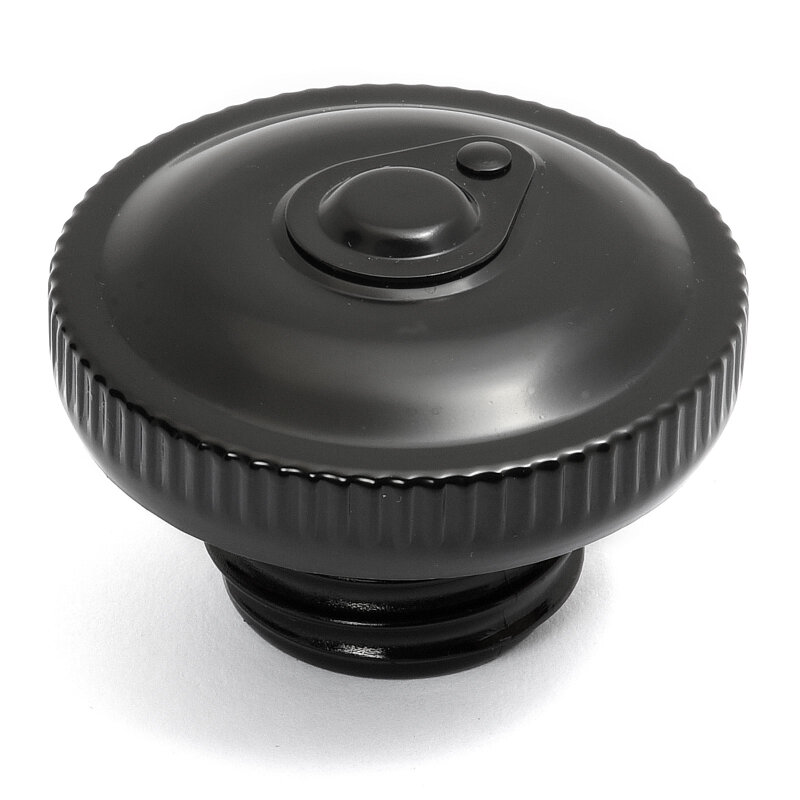 Fuel tank gas cap for Harley motorcycles with knurling, lockable, bla ...
