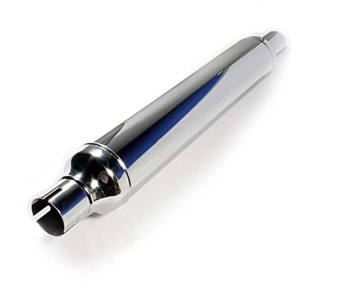 Chromed police style muffler for Harley-Davidson 45mm Pipe, 99,95